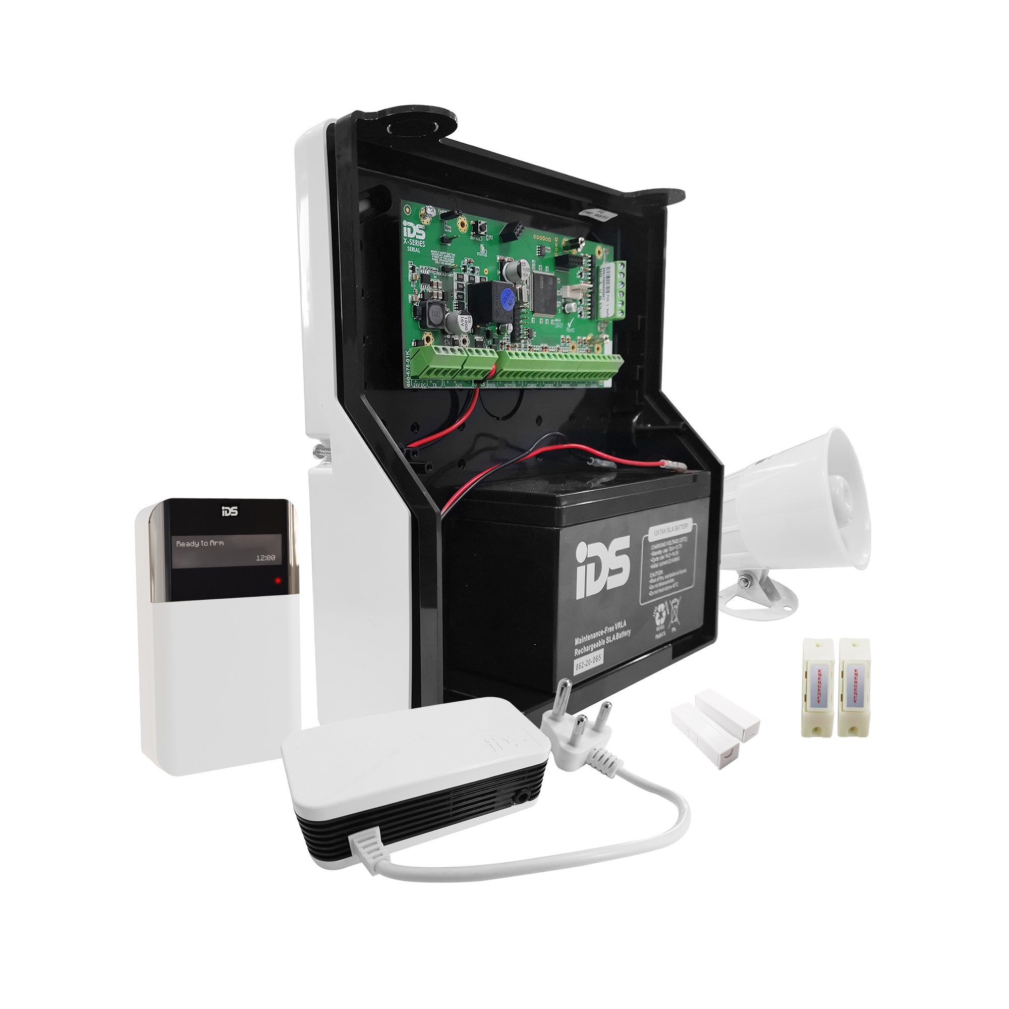 IDS X64 Home Security Alarm Kit Including Curve LCD Keypad — SecureRite