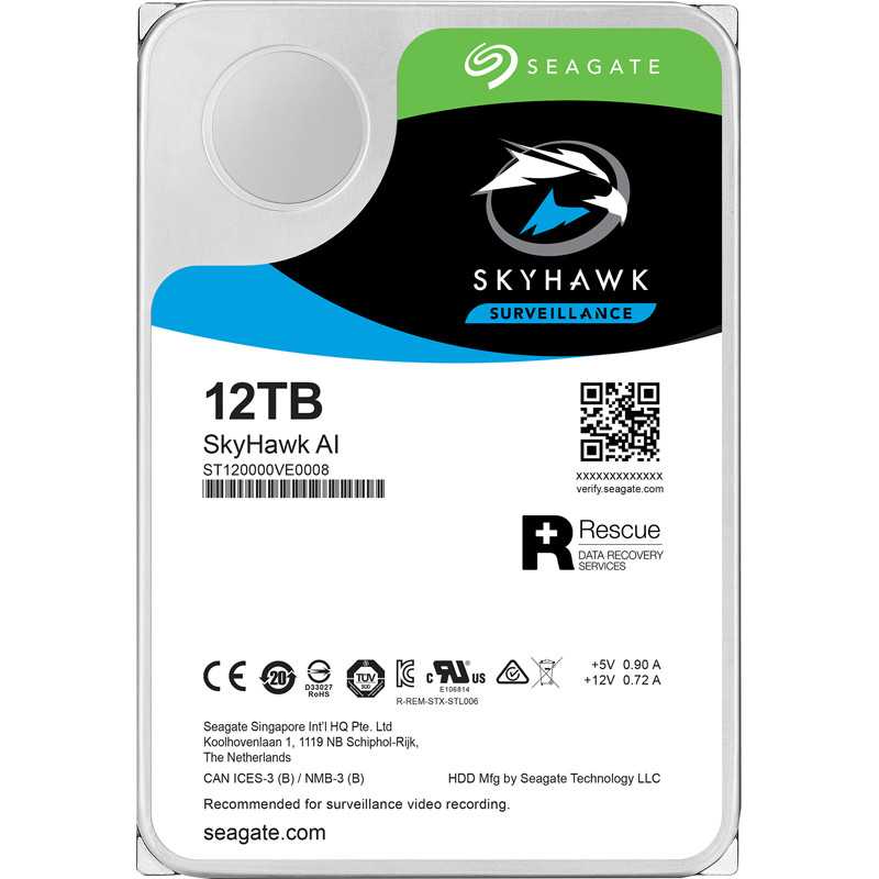 Seagate Skyhawk 12TB HDD Surveillence SkyHawk AI Hard Drive 3.5 Size S ...