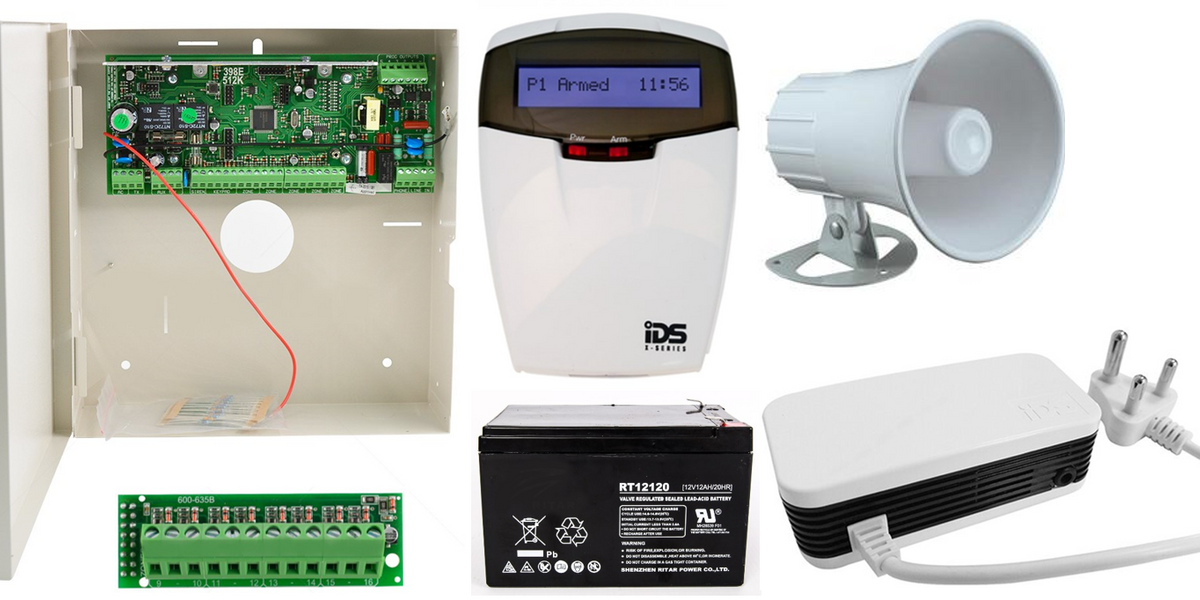 IDS X64 Home Security Alarm Kit Including Curve LCD Keypad — SecureRite