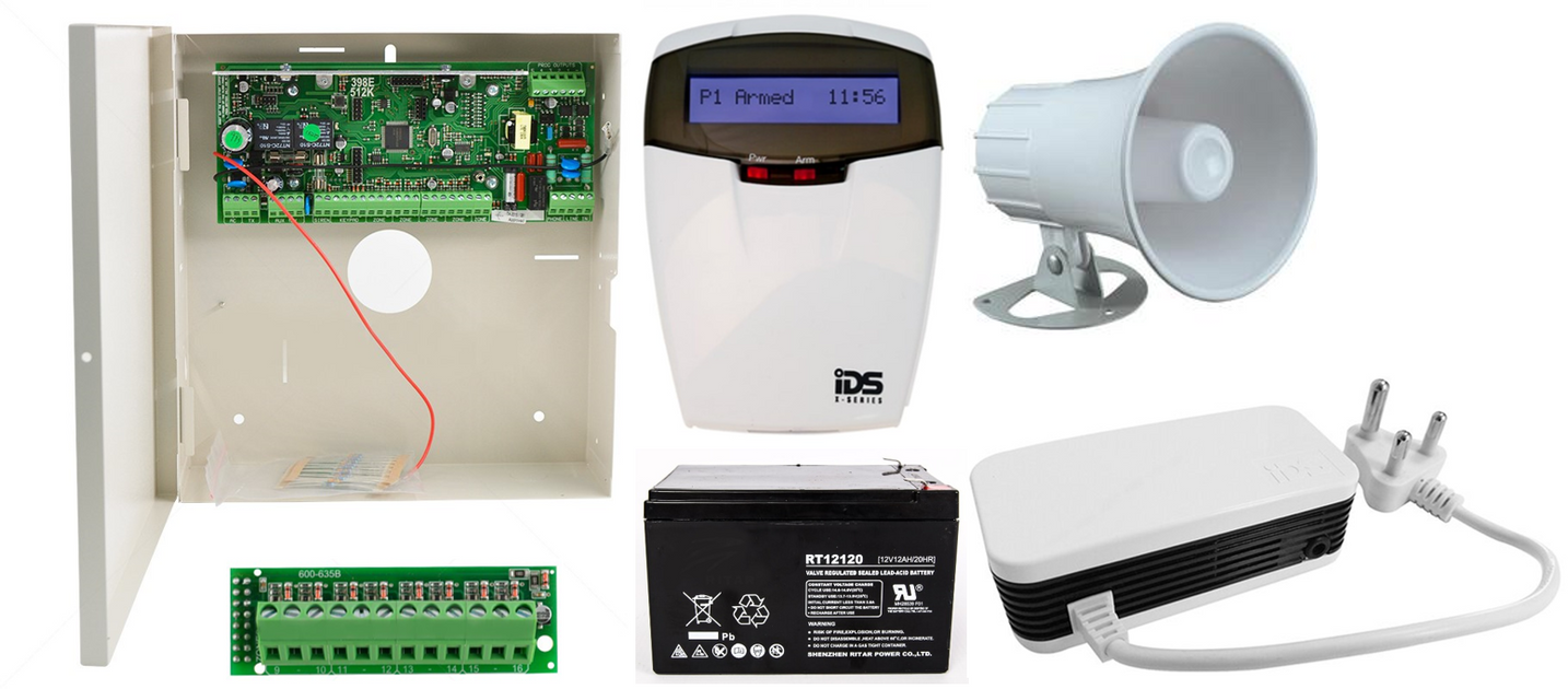 IDS X64 Home Security Alarm Kit Including Curve LCD Keypad — SecureRite