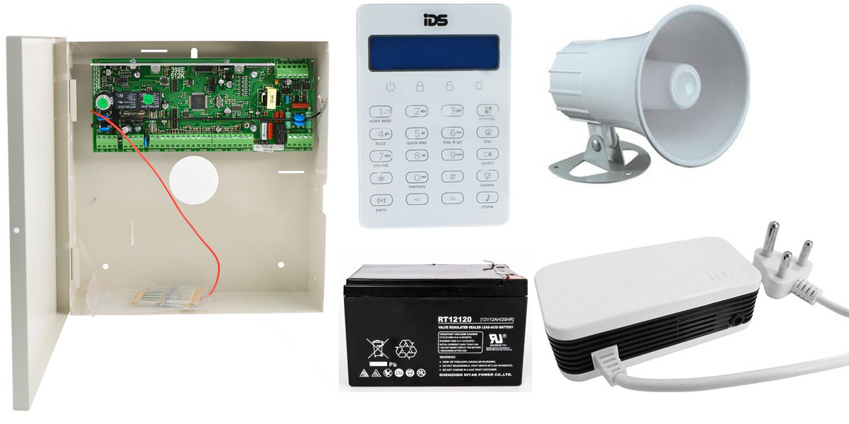 IDS X64 Home Security Alarm Kit Including Curve LCD Keypad — SecureRite