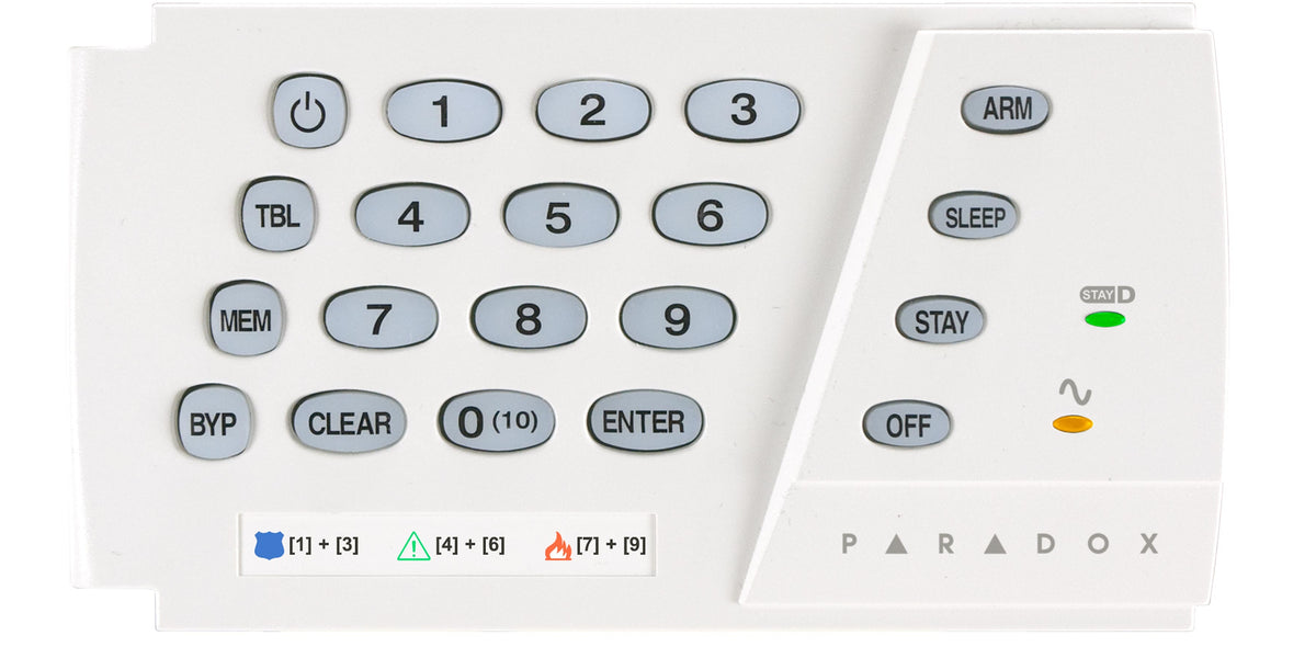 Paradox K636 10-Zone Hardwired LED Keypad - PA5175 — SecureRite