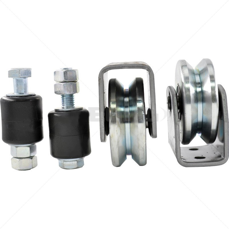 80mm V-Shaped Sliding Gate Wheels Electro-Plated — SecureRite