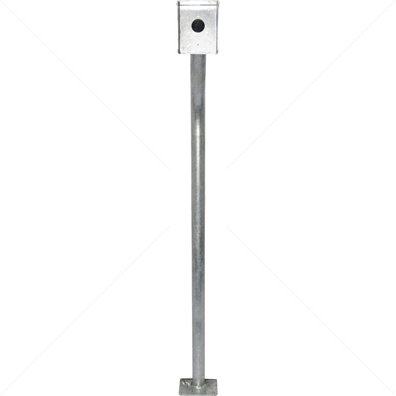 Gooseneck Galvanised with Base Plate and Rainshield – SecureRite
