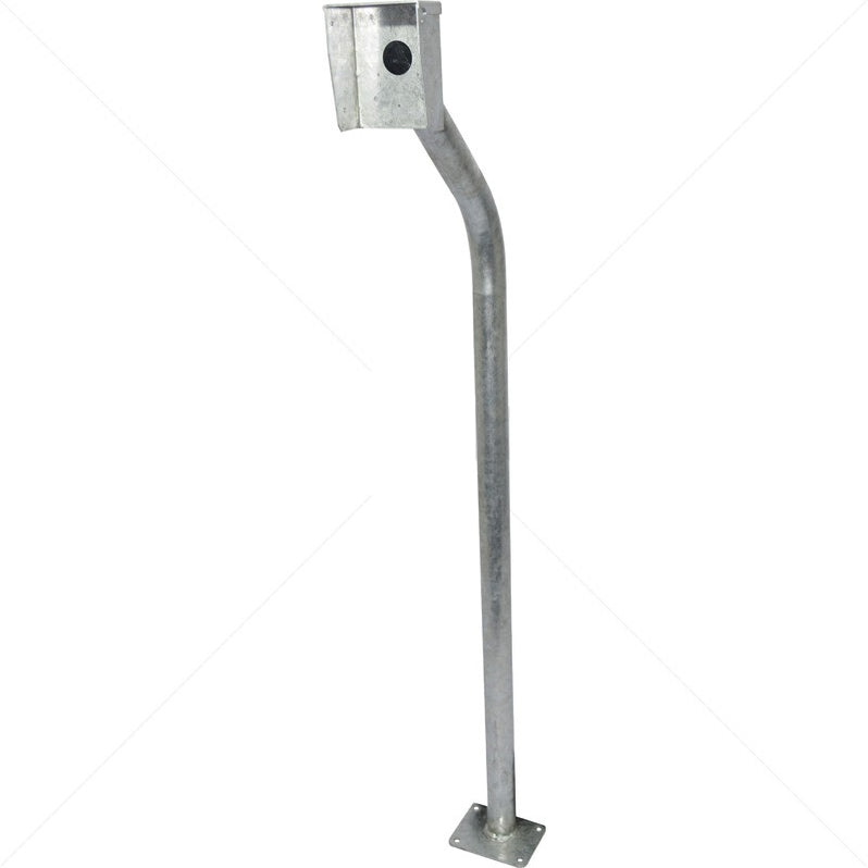 Gooseneck Galvanised with Base Plate and Rainshield — SecureRite